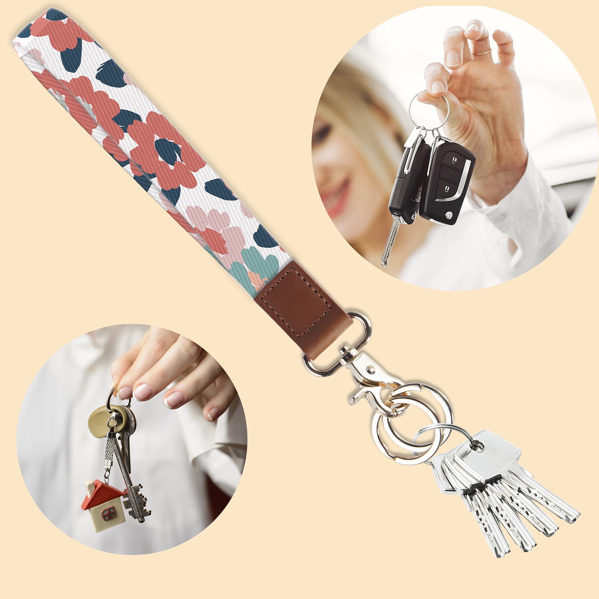 Keychain Wristlet, Cute Keychain, Key Lanyard, Hand Wrist Lanyard Key Chain for Women