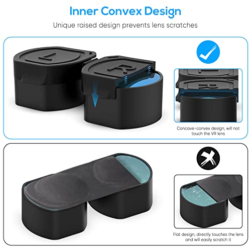 Lens Protector Cover for PS VR2, 2-Pack Silicone Protective Cap for PlayStation VR2 Glasses, Easy to Wash and Air Dry, Dustproof, Anti-Scratch & Anti-Grease, Light Accessories for PlayStation VR2 Lens