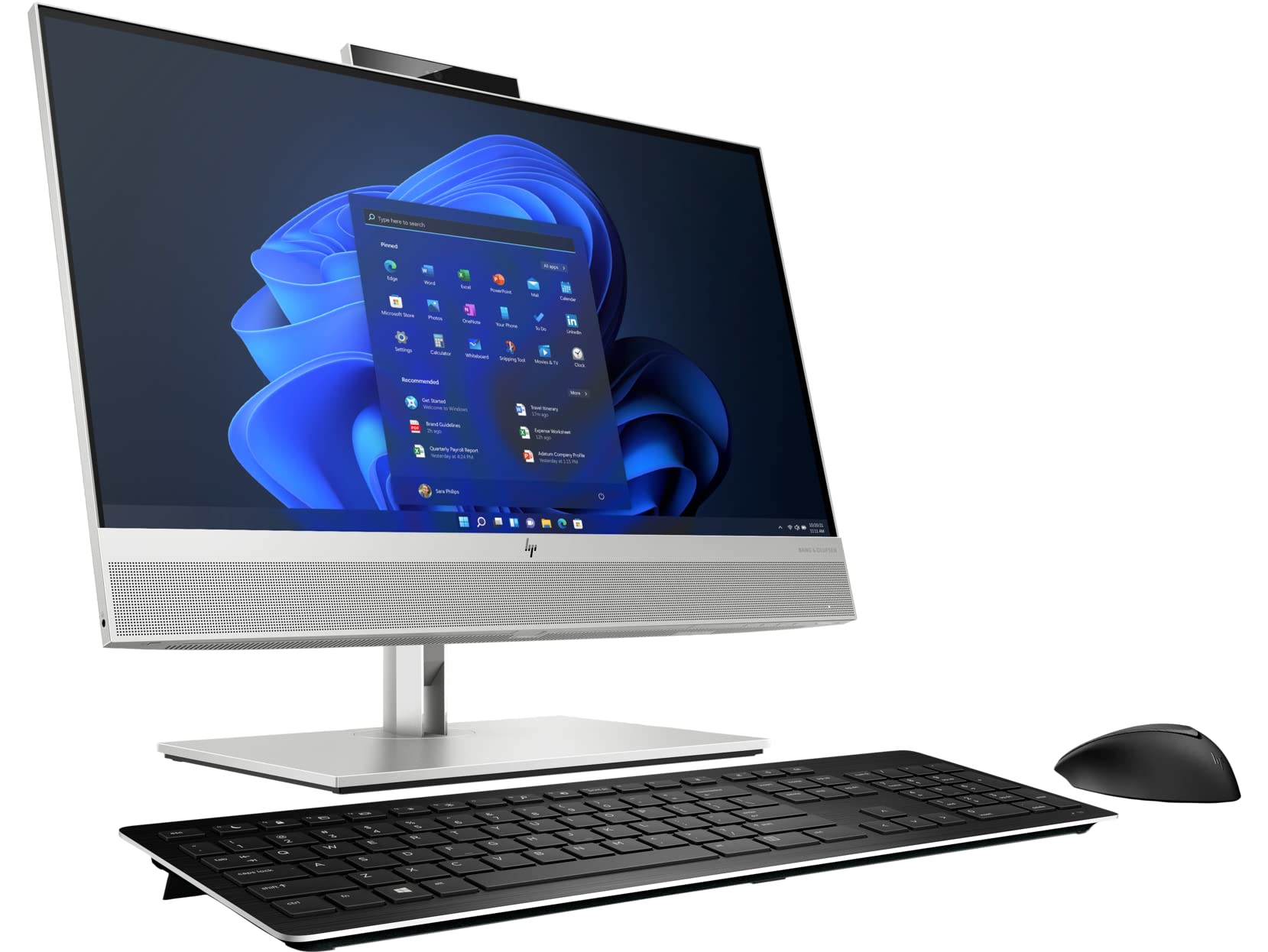 HP EliteOne 800 G6 All-in-One Computer, 23.8 IPS, FHD, Intel i7-10700, Bang & Olufsen with Stereo Speakers, NO DVD-RW, Win 10 Pro, Silver, 3 Year Warranty (32GB RAM | 1TB SSD)