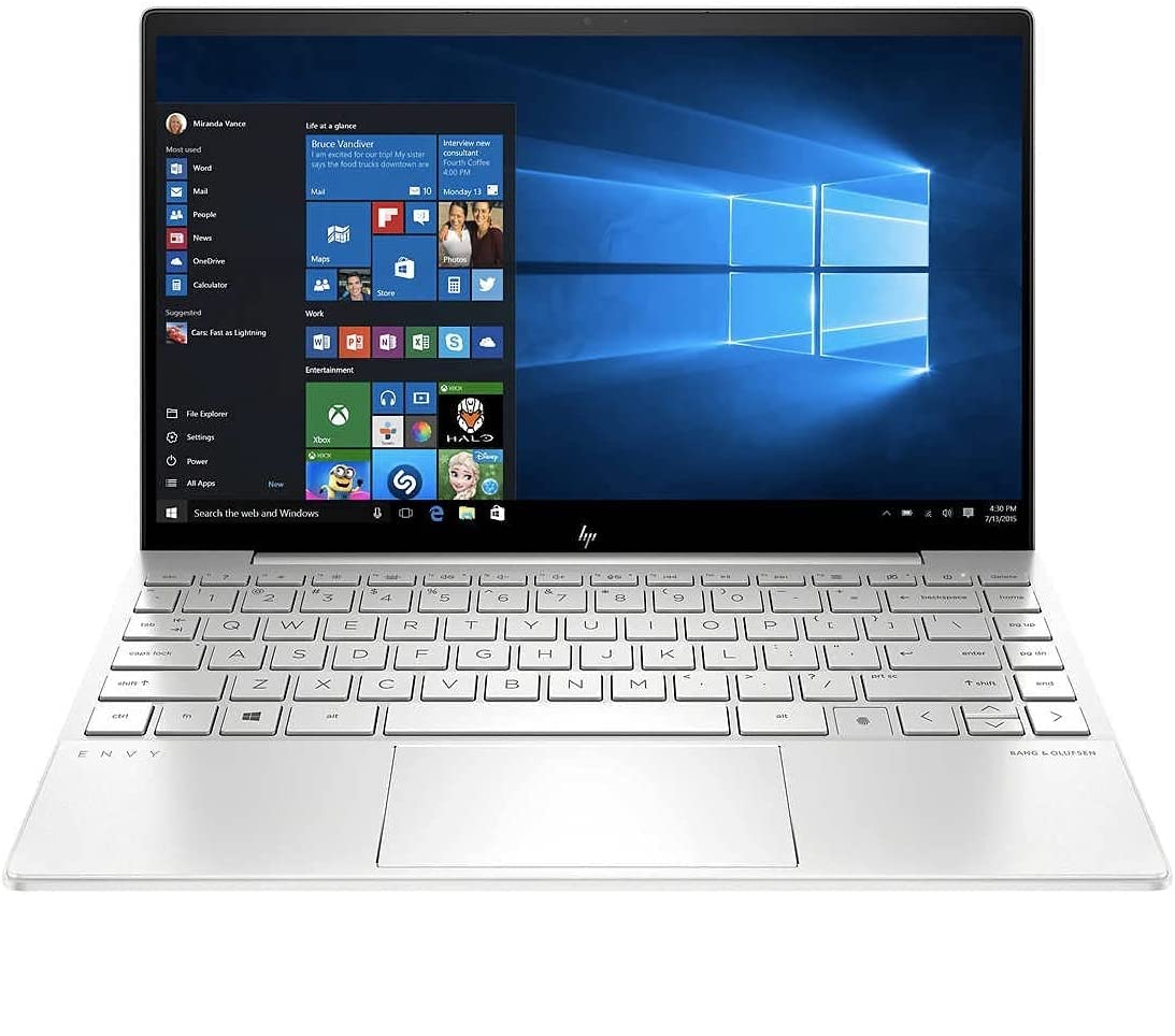 HP Envy 13.3" FHD IPS Premium Laptop | 11th Generation Intel Core i5-1135G7( Beat i7-10510U) | Backlit Keyboard | Fingerprint | Windows 10 | with Laptop Stand Bundle (Silver, 8GB RAM | 512GB SSD)