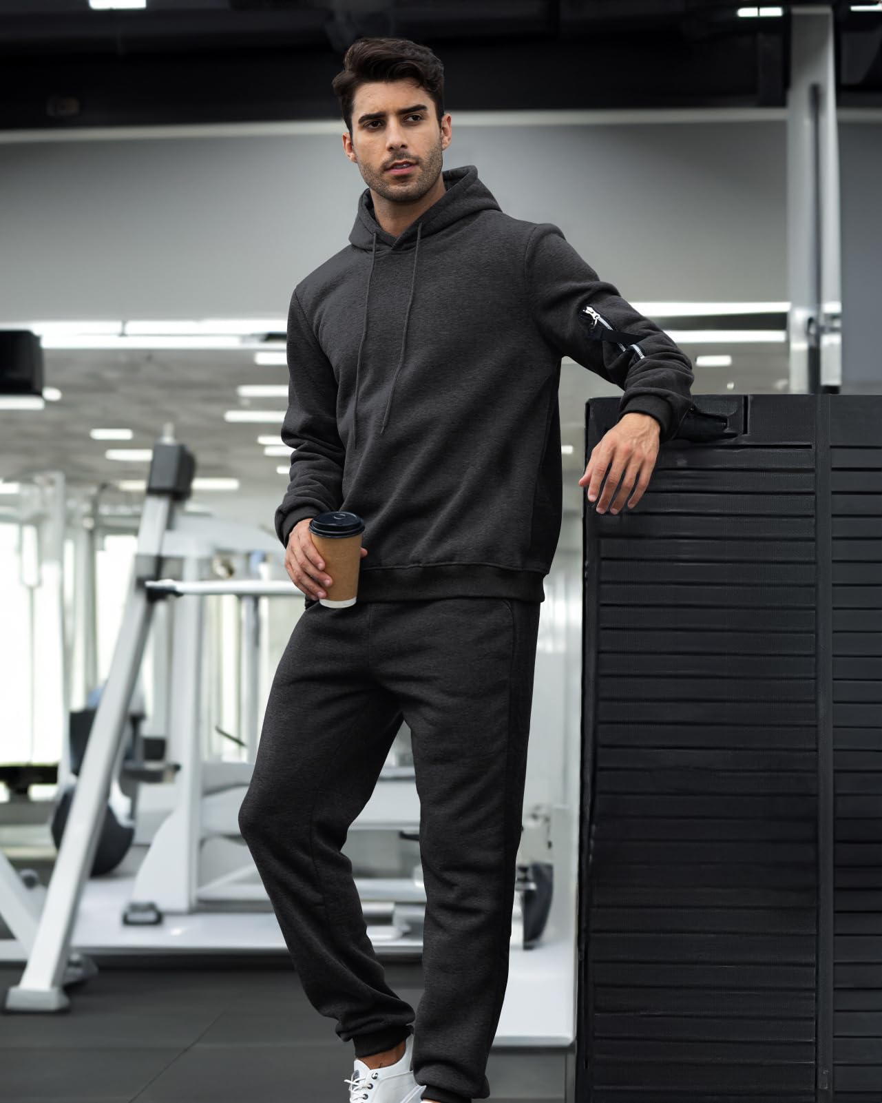 Hakjay Mens Sweatsuits Sets, Track Suits Men Set, Jogging Suits with Zipper Pockets