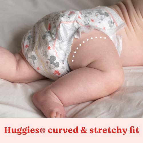 Huggies Size 6 Diapers, Snug & Dry Baby Diapers, Size 6 (35+ lbs), 124 Count (2 packs of 62), Packaging May Vary