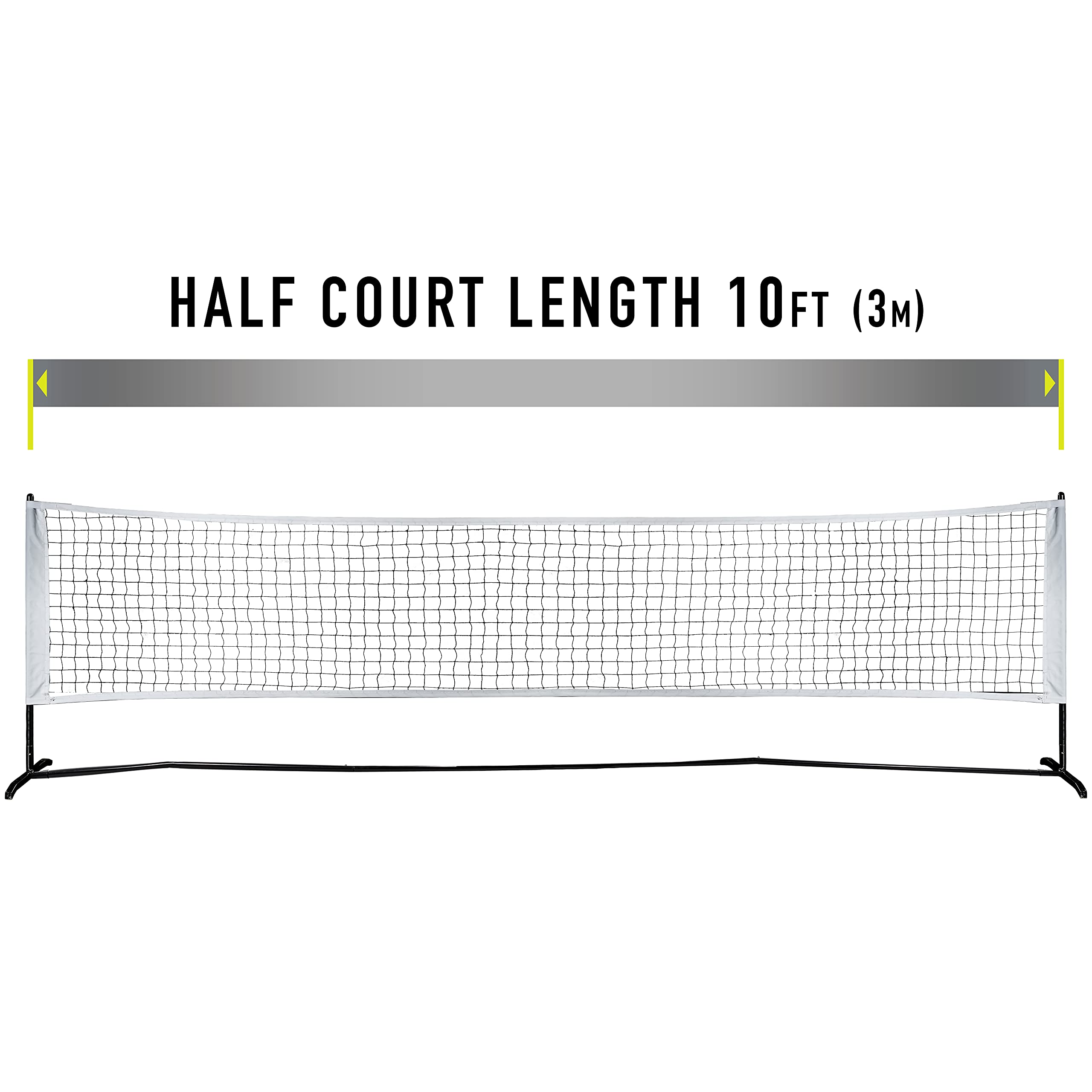Half Court Size Pickleball Net by Franklin Pickleball - Includes 10ft Net, (4) Paddles, and (6) X-40 USA Pickleball Approved Pickleballs,Red