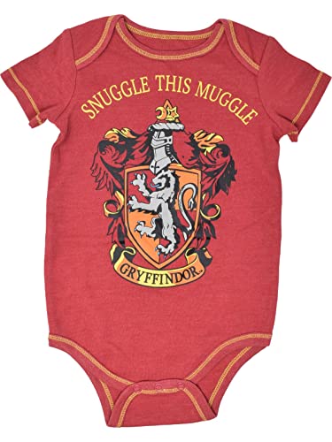Harry Potter Hogwarts Newborn Baby Boys 4 Pack Short Sleeve Bodysuits 4-pack 0-3 Months