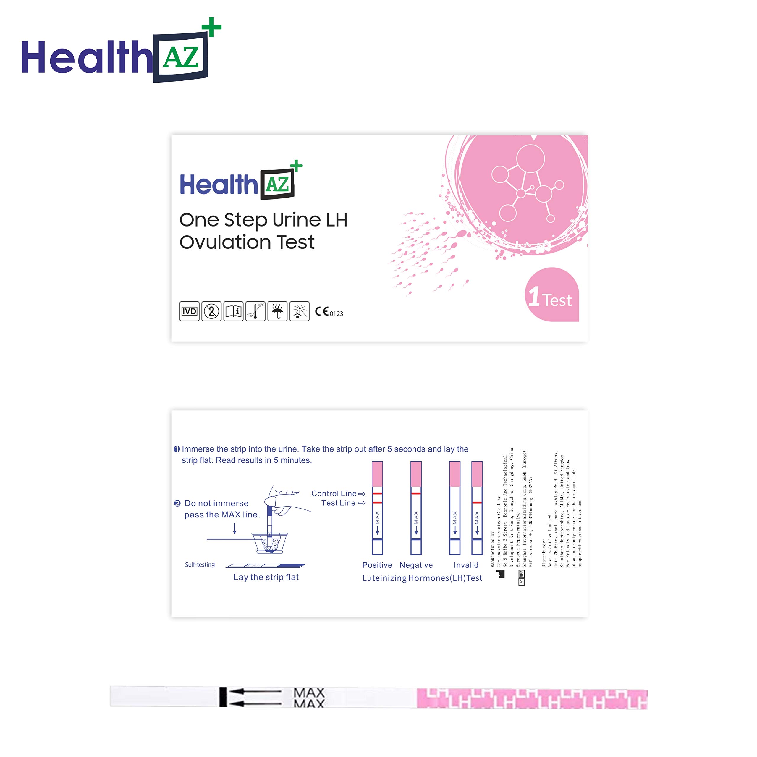 HealthAZ -LH-Ovulation-Test-Strip-3.0MM,Predictor kit, FREE-15 Urine Cups Reliable (Pack of 15)