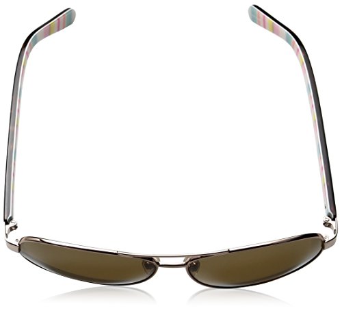 Kate Spade New York Women's Dalia 2 Aviator Sunglasses, Red Gold/Brown Polarized, 58 mm
