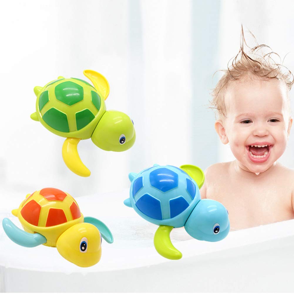 Happy Trees 6 Pcs Bath Turtle Toy, Wind-Up Swimming Turtles, Bathtub Turtle Water Toy for Baby Toddler