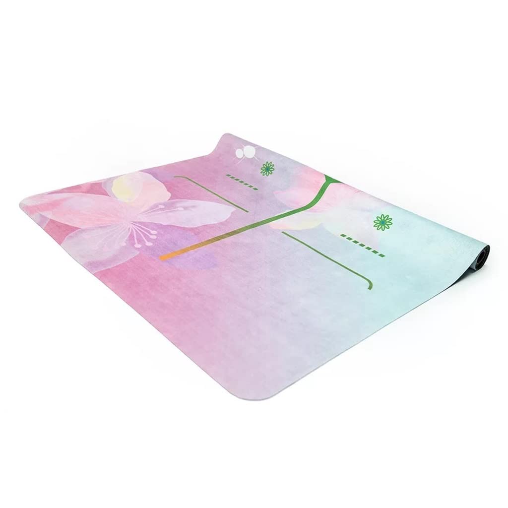 KJHD 183CM*68CM*4MM Natural Rubber Environmental Protection Suede Fabric Comfortable Exercise Mat Fitness Yoga Mat (Color : C, Size : 183 * 68cm)