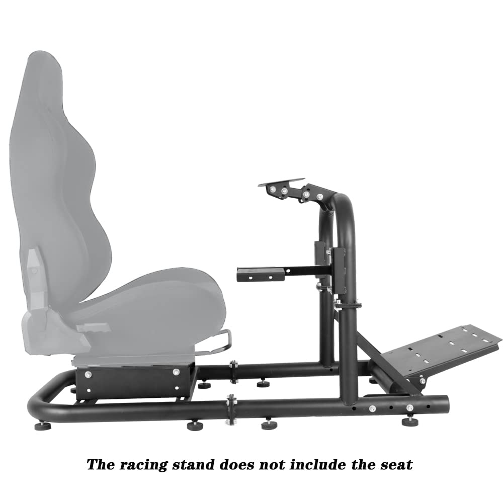 HOTTOBY 50mm thick circular tube G29 Driving Simulator Cockpit, Racing Wheel Stand fits for Logitech G25 G27 G920 Racing Simulator Cockpit,Wheels Pedals and Racing Seat Not Include