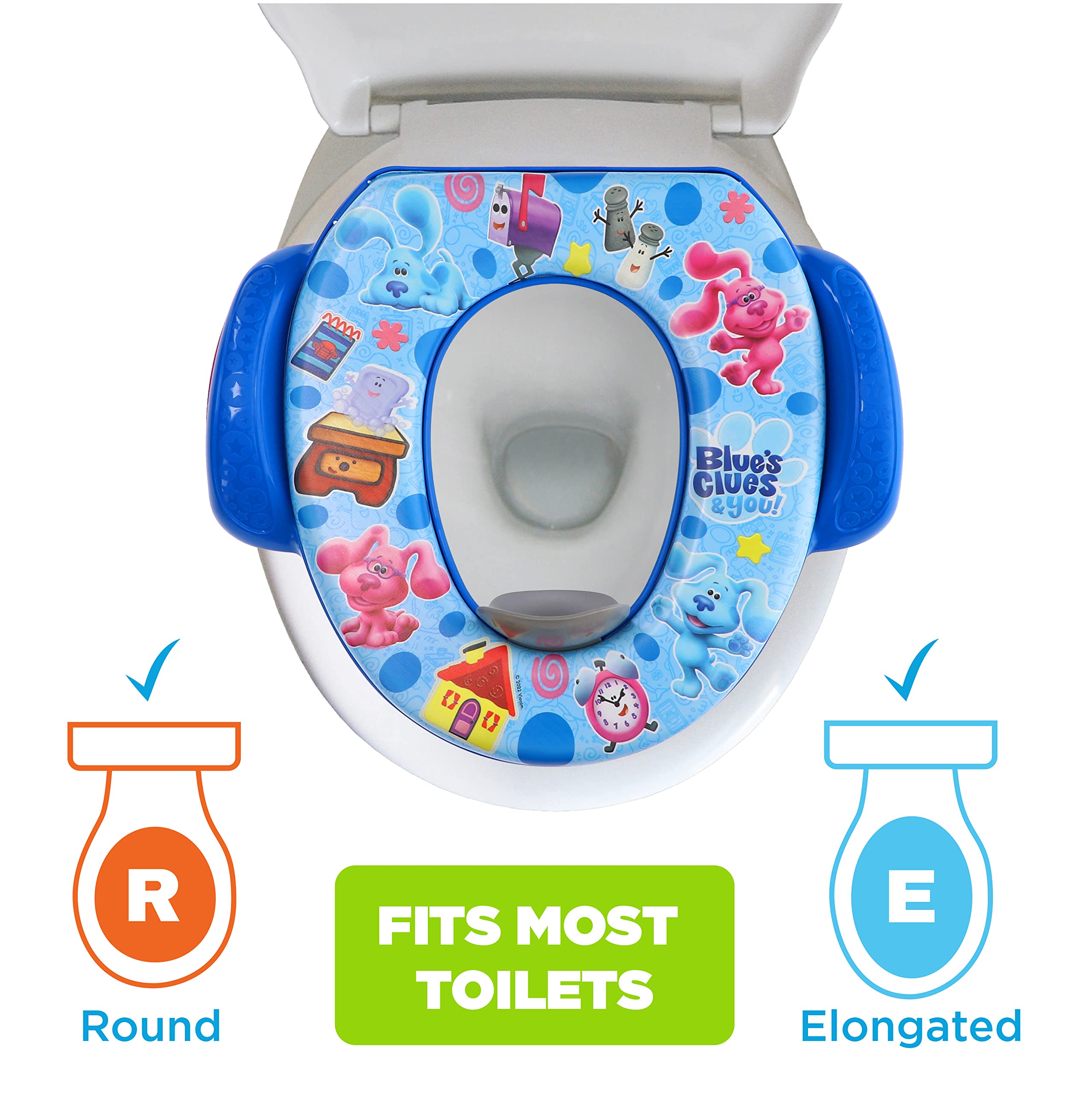Nickelodeon Blue's Clues Soft Potty Seat and Potty Training Seat - Soft Cushion, Baby Potty Training, Safe, Easy to Clean