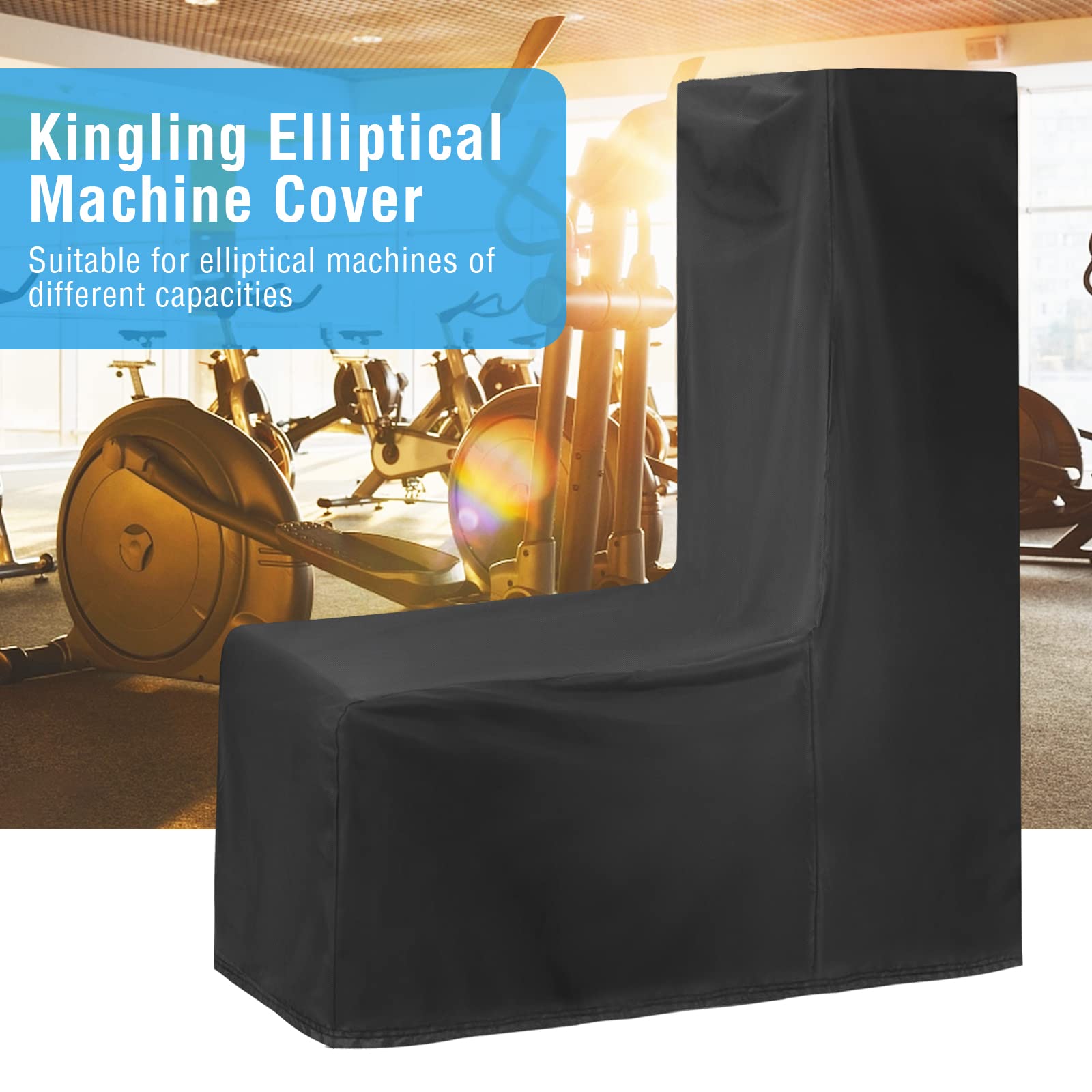 Kingling Elliptical Cover, Elliptical Exercise Machine Cover for 430/470/V-950X Elliptical Trainer Waterproof & Dustproof Protective Cover - 71''L x 29''W x 65'' H
