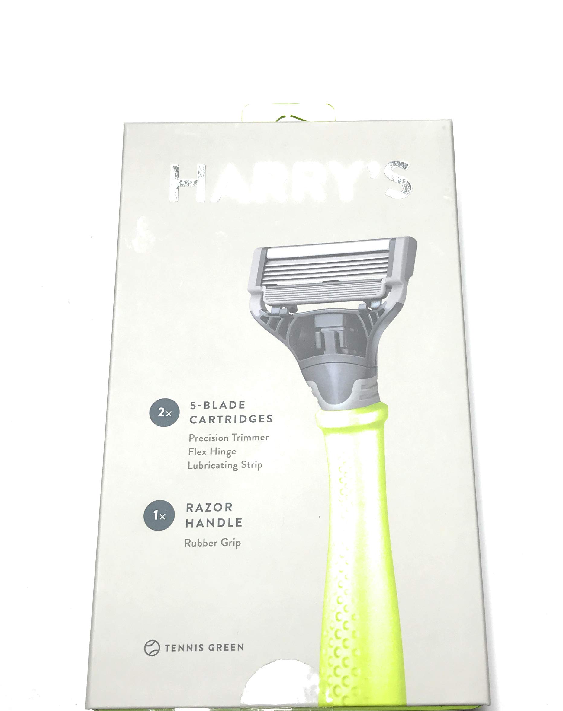 Harry's Men's Blade Razor with Cartridges Tennis Green - 2 Cartridges,1 Razor Handle