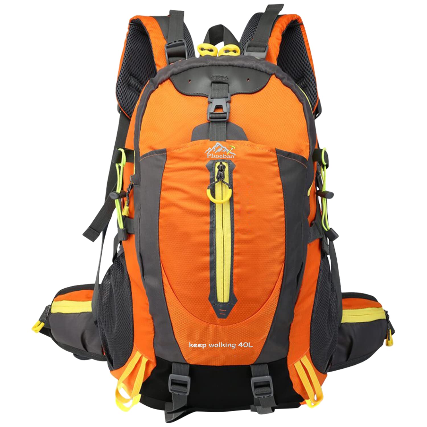 Hiking Backpack 40L Large Capacity Camping Backpack Well-ventilated Hiking Bag Multiple Pocket Hiking Daypack Ultralight Washable Lightweight Backpack for Hiking Camping Travelling Fishing Hiking Pack
