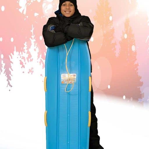 Lifetime Snow Sled Super Targa Two-Person 47" Toboggan, Heavy-Duty Plastic, Great for Downhill Winter Sledding (Red).