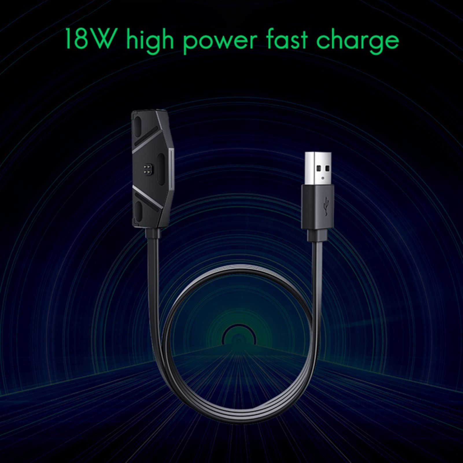 JUSTWEIXING Magnetic Charging Cable USB Charger Type-C Gaming Phone Cable 18W Fast Charging 1.2M Fit for Blackshark Black Shark 3/3 Pro Power Cable