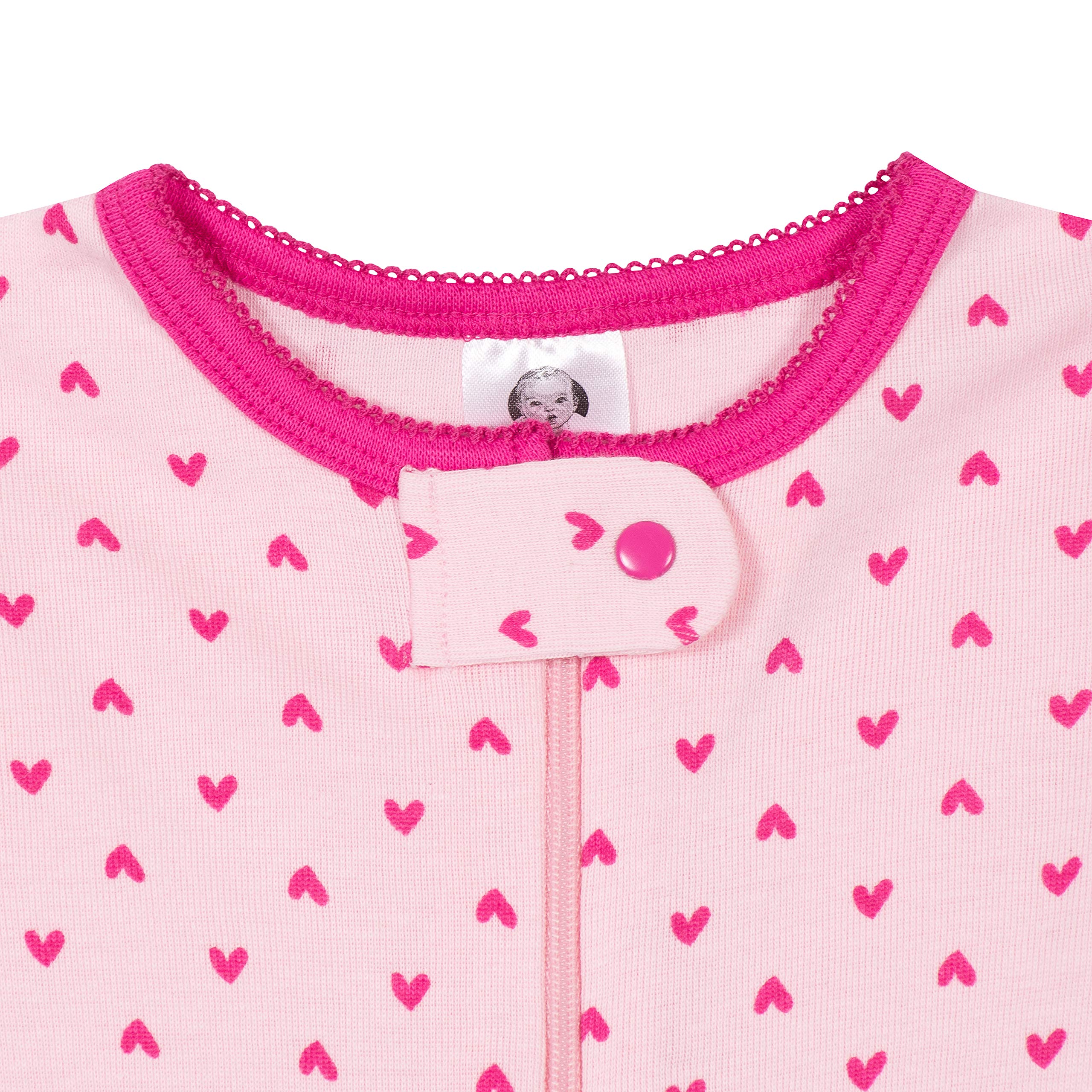 Gerber Baby Girls' 2-Pack Footed Pajamas, Rainbows Pink, 4T