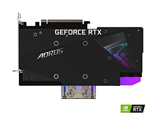 GIGABYTE AORUS GeForce RTX 3080 Xtreme WATERFORCE WB 10G (REV 2.0) Graphics Card, Water Block Cooling System, LHR, 10GB 320-bit GDDR6X, GV-N3080AORUSX WB-10GD REV2.0 Video Card