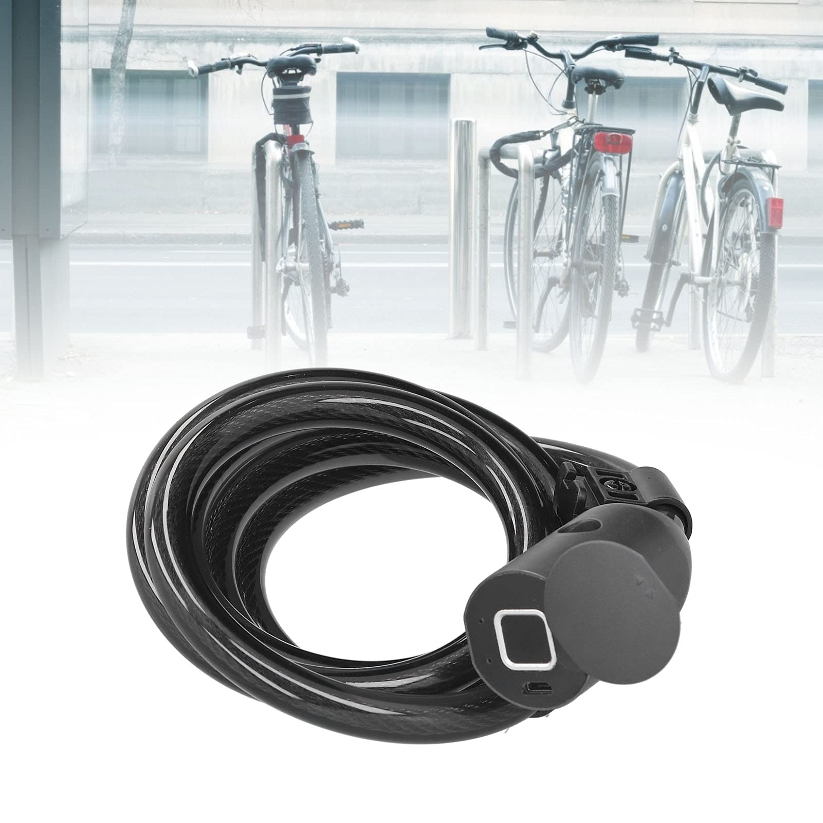 Jovenn Cable Lock, USB Rechargeable IP65 Waterproof Bike Lock for Door for Luggage for Office