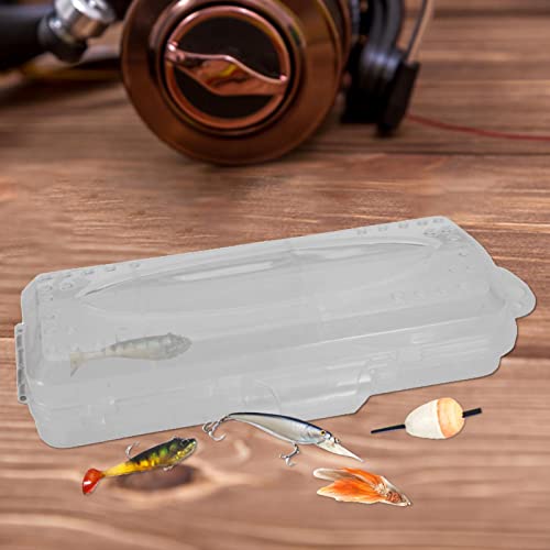 Lure Organizer Box, 12 Grids Transparent Bead Storage Organizer Case, Durable and Portable Storage Container for Beads Crafts Fishing Tackles Yuans