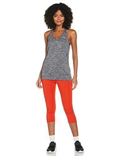Under Armour Women's Tech Twist Tank Top , Black (001)/Metallic Silver , 3X