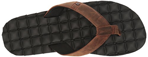 Volcom Men's Recliner Leather Sandal, Vintage Brown, 8 C/D US