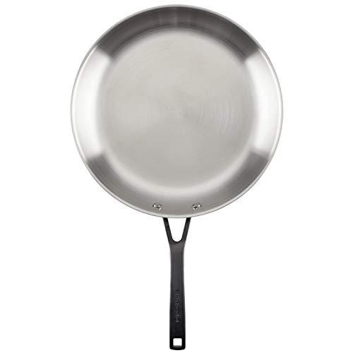 KitchenAid 5-Ply Clad Polished Stainless Steel Fry Pan/Skillet, 12.25 Inch
