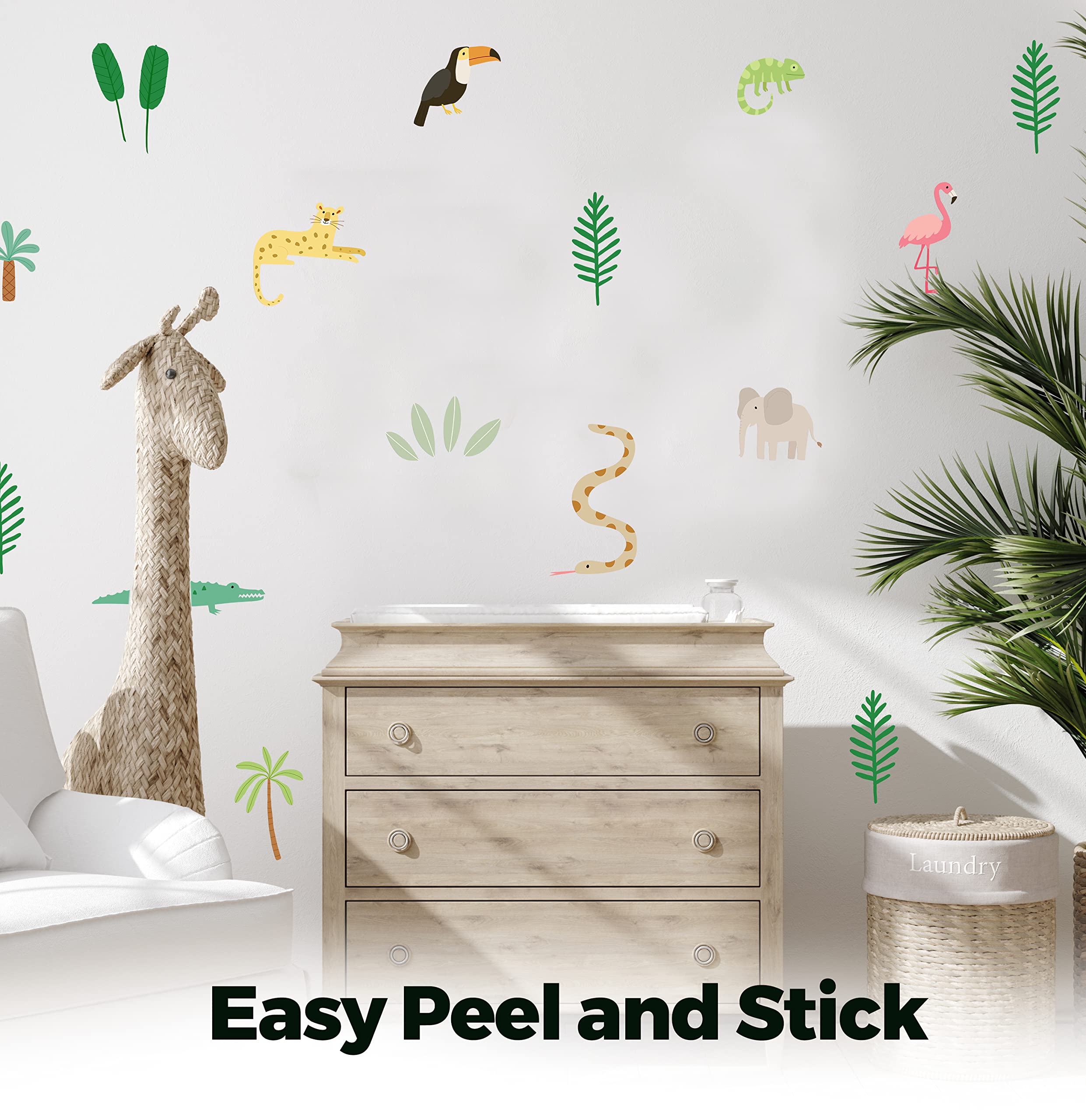 Jungle Animals Wall Decals | Safari Nursery Decor | Wall Stickers for Kids