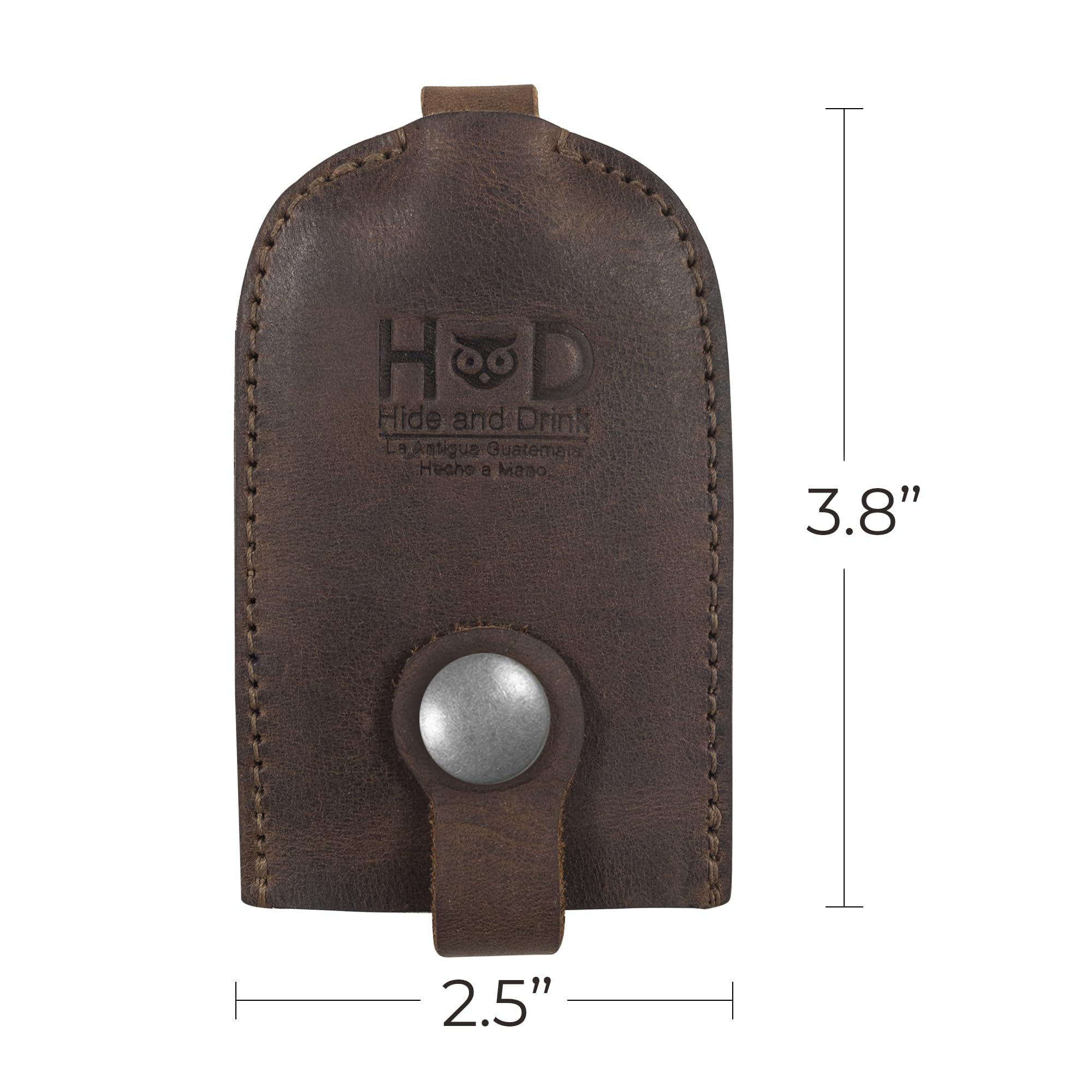 Hide & Drink, Leather Key Holder/Keychain/Key Case/Cover, Handmade Includes 101 Year Warranty :: Bourbon Brown