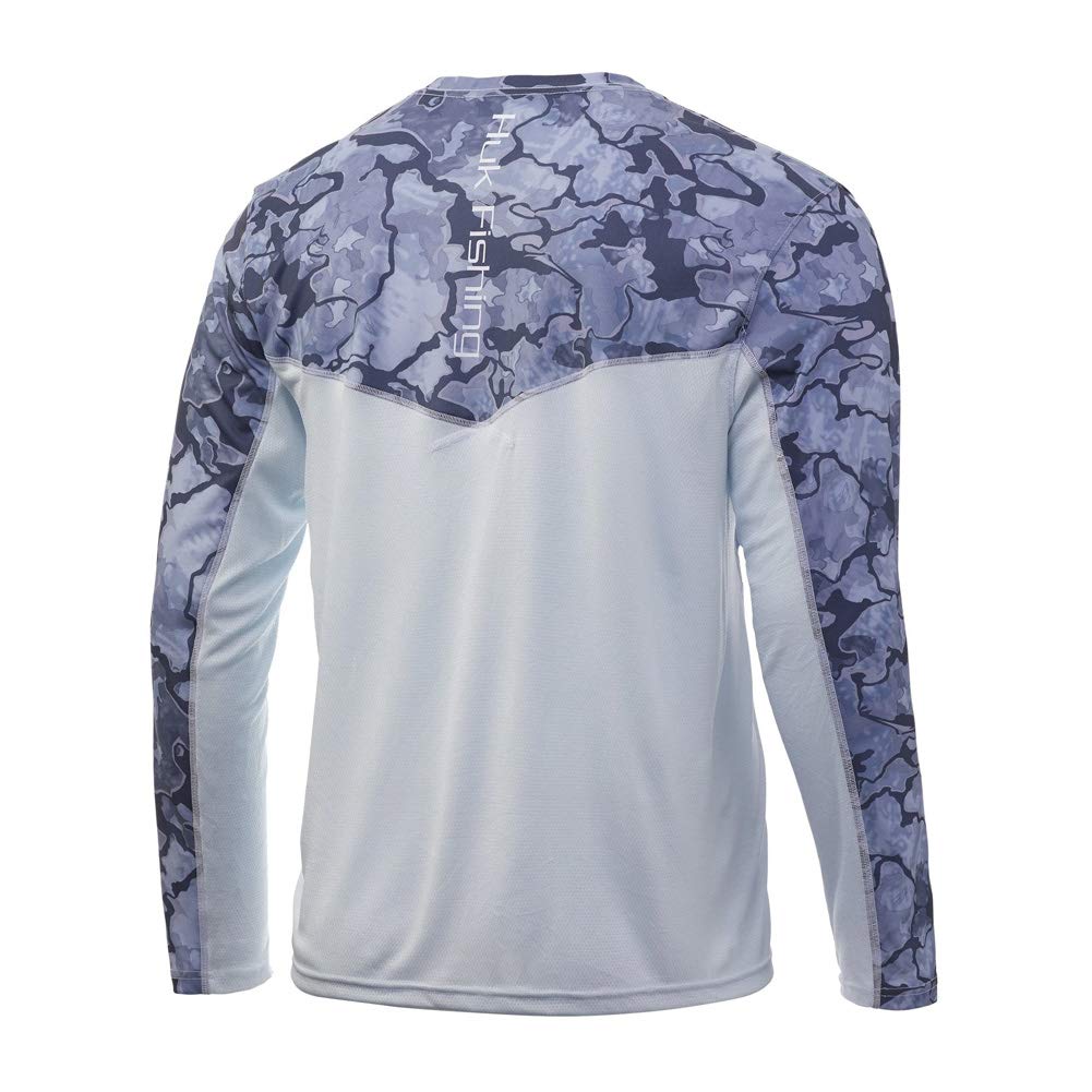 Huk Men's Standard Icon X Camo Long Sleeve Performance Fishing Shirt, Erie, 3X-Large
