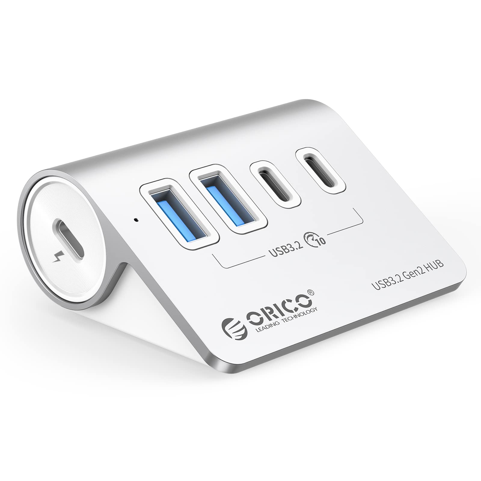 ORICO USB 3.2 Hub 10Gbps with 7 USB A Ports, USB 3.2 Gen 2 Hub with 3.28Ft USB-A to USB-C Cable, Desk USB Splitter for MacBook, Mac Pro/Mini, iMac, Surface Pro Laptop/PC