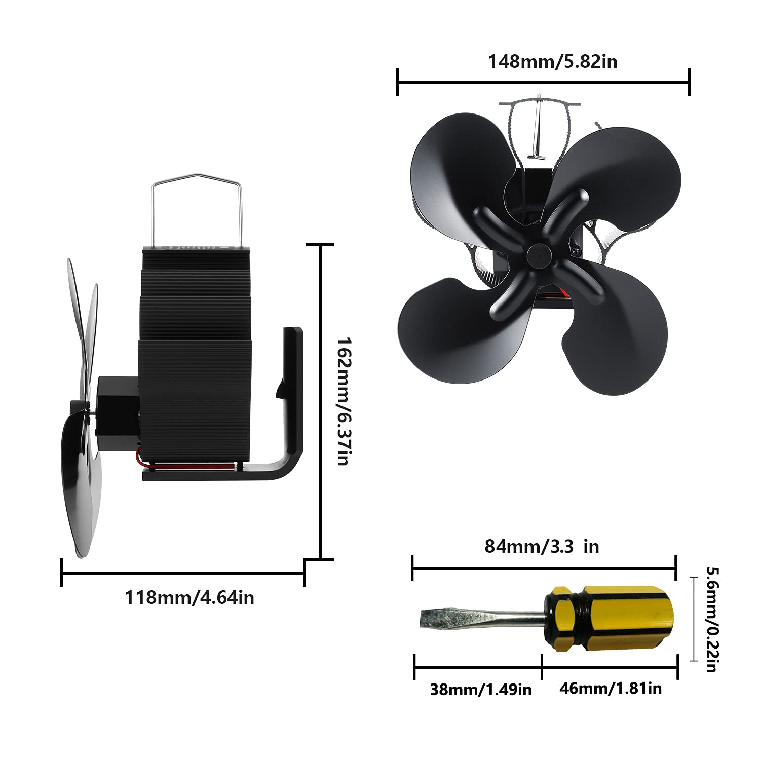 Heater Powered Stove Fan ,Flue Pipe Hanging Fireplace Fan of Wood/Log Burner/Fireplace ,Silent And Eco Friendly