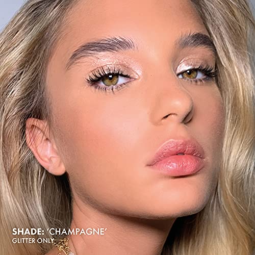 ICONIC LONDON Glaze Crayon | Dual Ended Eyeshadow Stick for Sparkling, Wet-Look Glazed Effect, Cruelty Free, Vegan Makeup, Original (Champagne) 0.92 oz