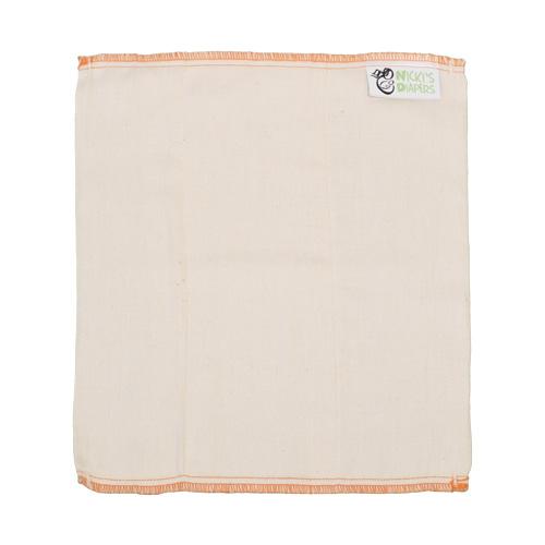 Nicki's Diapers Unbleached Cotton Prefold Cloth Diapers (6 Count) | Reusable Cloth Diaper Inserts for Preemie, Newborn, Infant, & Toddler | Quilted Super Absorbent Fabric Made w/ 100% Natural Fibers