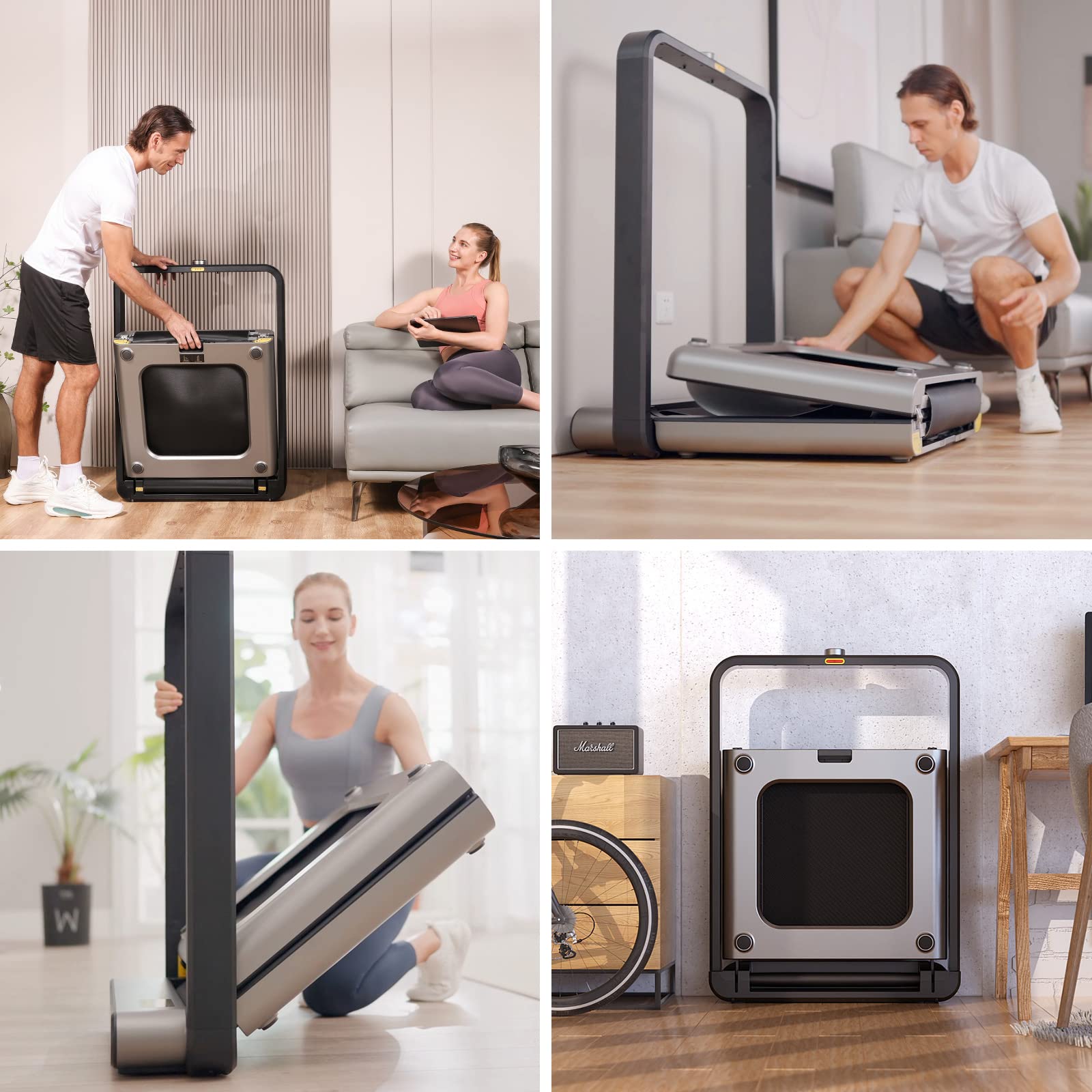 KingSmith WalkingPad X21 Folding Treadmill Double Fold and Stow 7.5 MPH Running Machine Foldable Treadmill Walking Pad for Home and Office Black