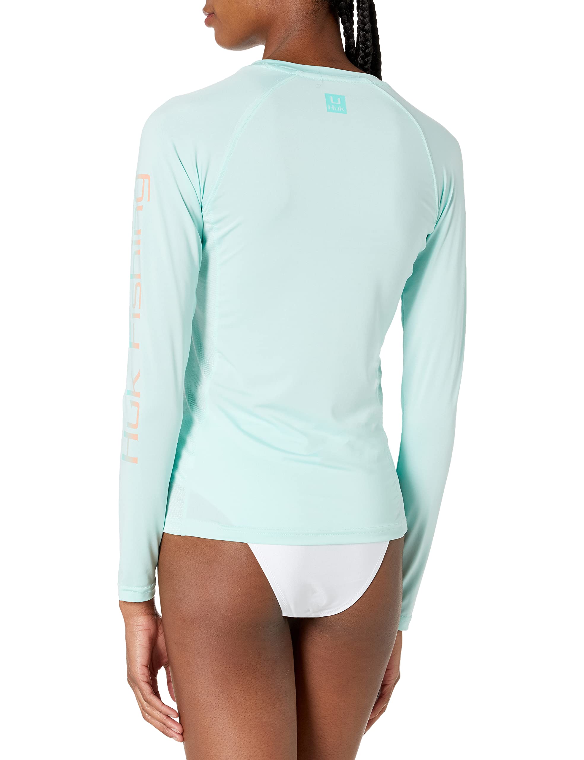HUK Women's Pursuit Long Sleeve Performance Shirt + Sun Protection, Fishing-Seafoam, X-Large
