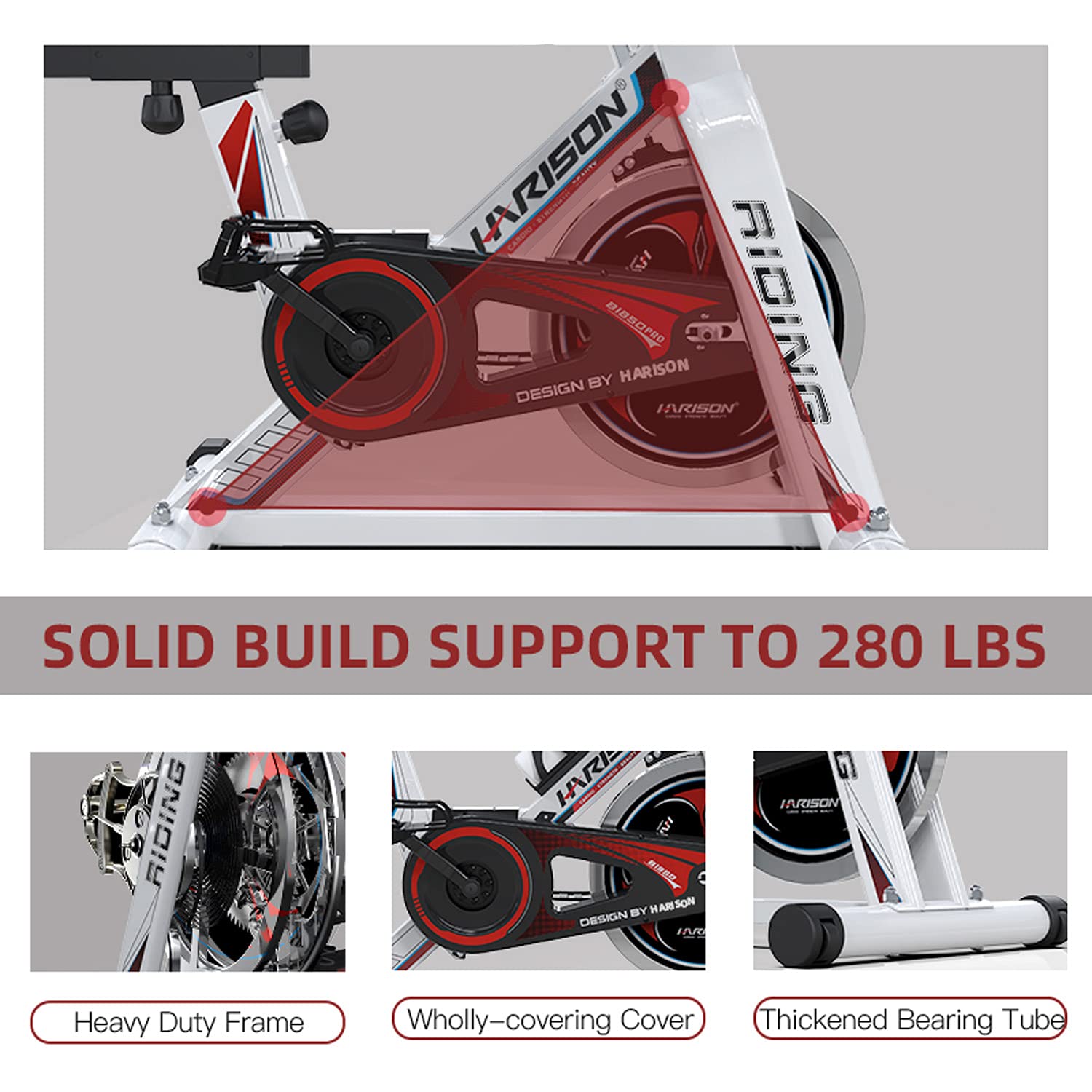 HARISON Exercise Bike Stationary Bikes for Home Use Indoor Cycling Bike with tablet Holder (B089CW6C8B)