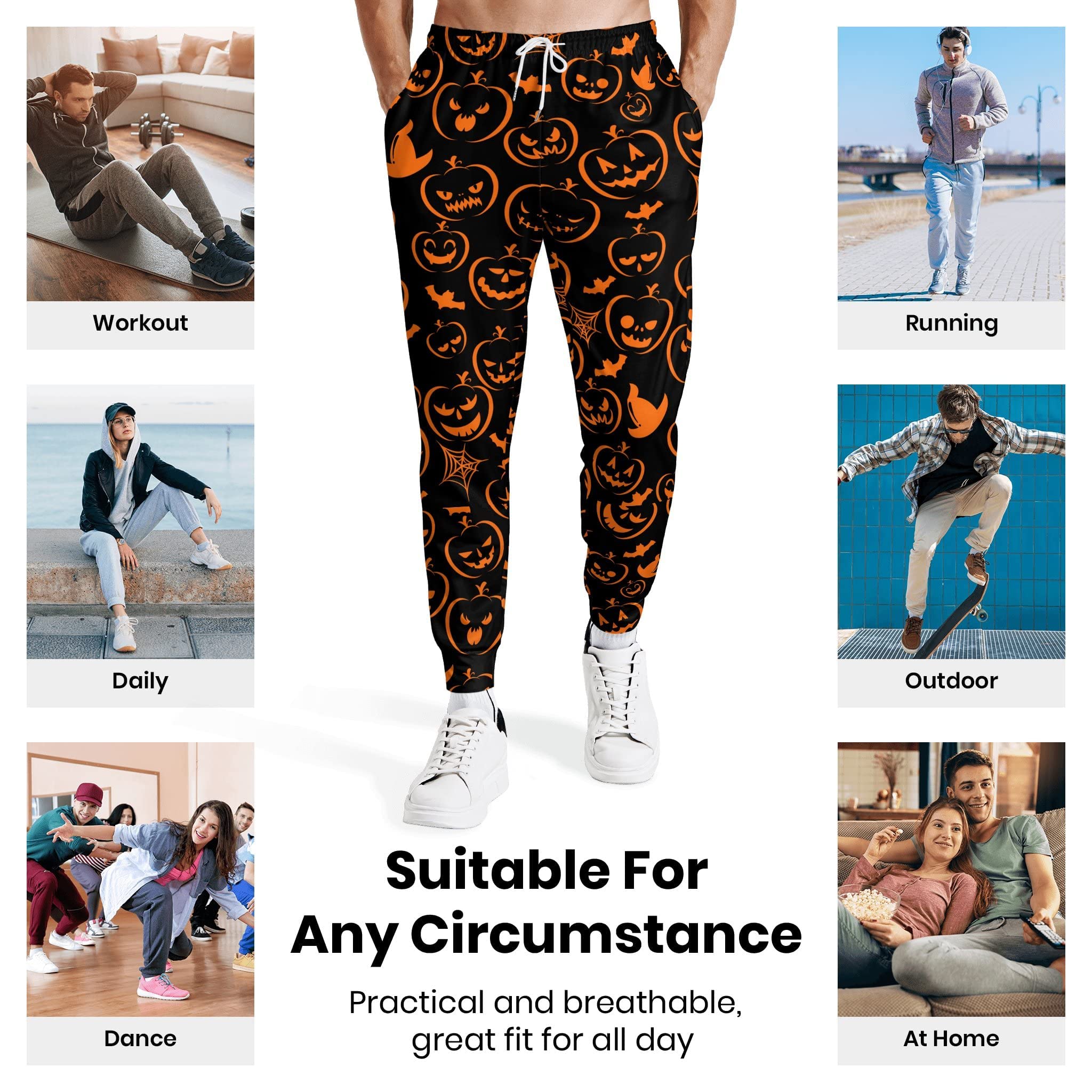 KYBATE Men's Casual Soft Breathable Running Sports Workout Fitness Pants, Style-2, X-Large