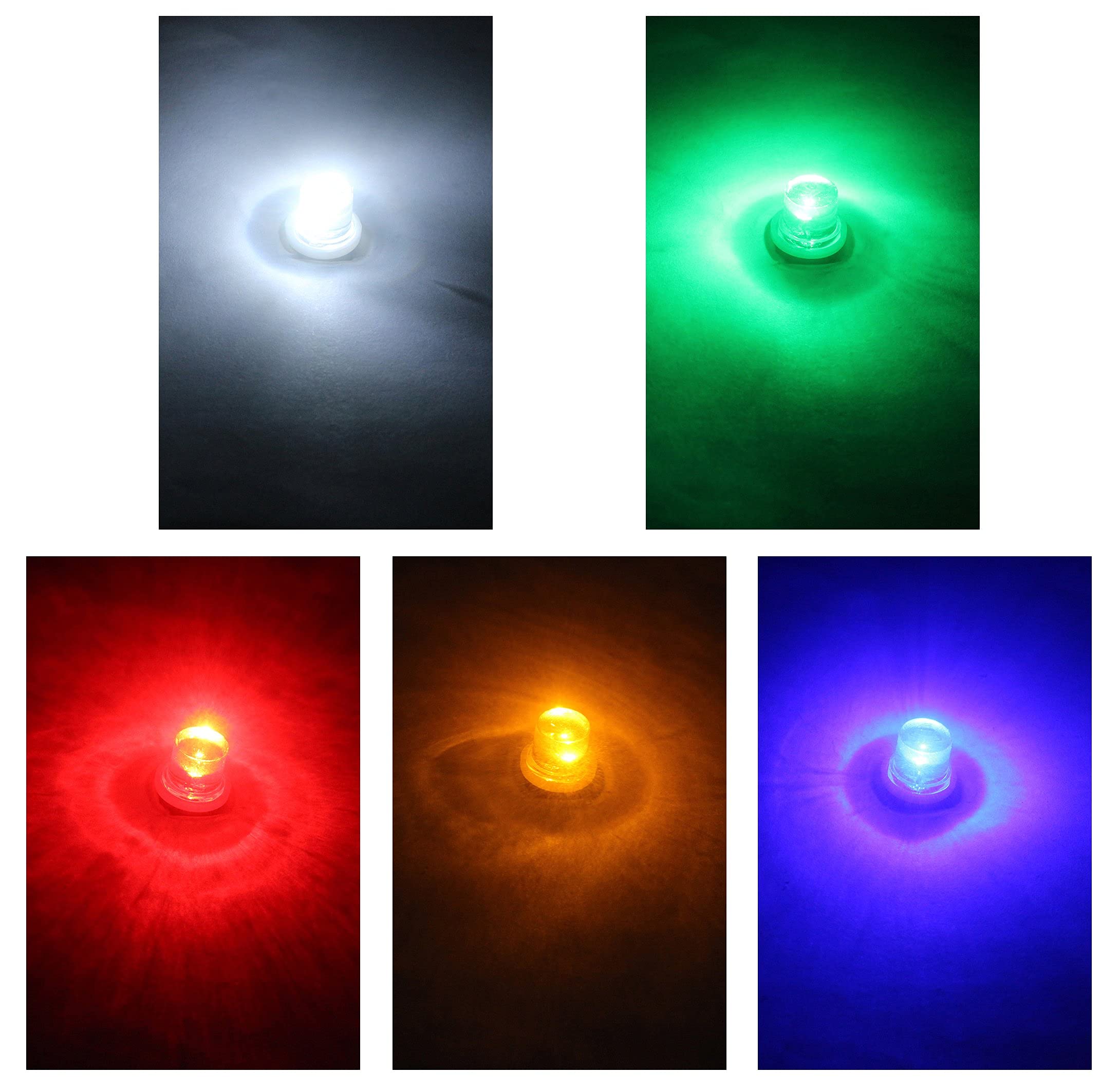 GutReise 10pcs E10 Screw 12V Cold White Flood Light Led Bulb Flood Light Lamps +10pcs E10 Base (12V, Cold White)