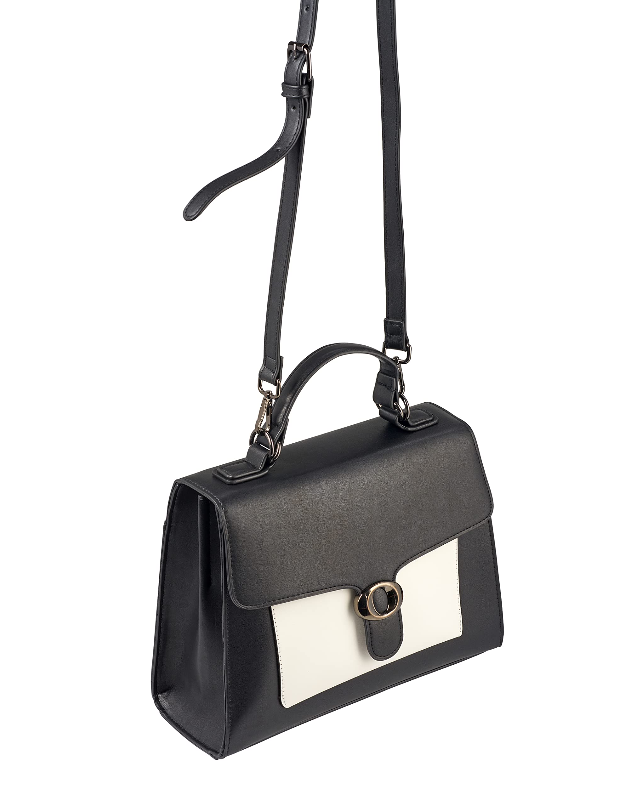 Loulu - Top Handle Bag - Black & White