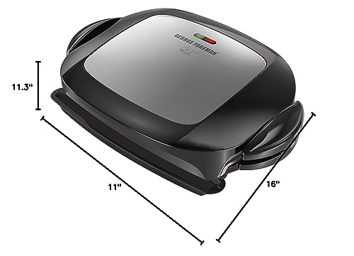 George Foreman 5-Serving Removable Plate Grill and Panini Press, Platinum, GRP472P