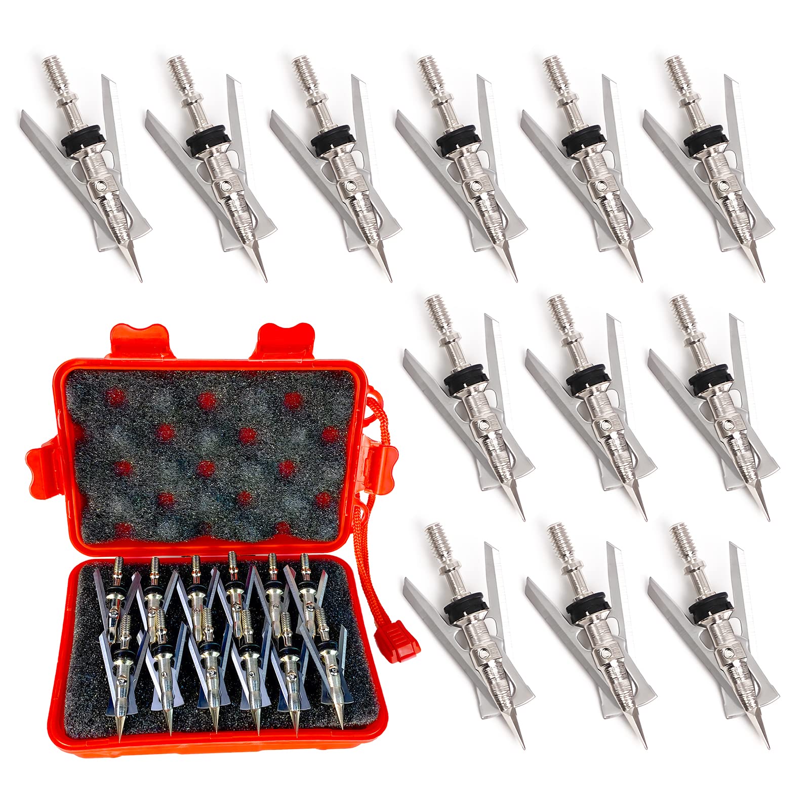 Lehuo Broadheads 100 Grain 125 Crossbow Arrows Bow Hunting Archery Accessories 12Pack (12)