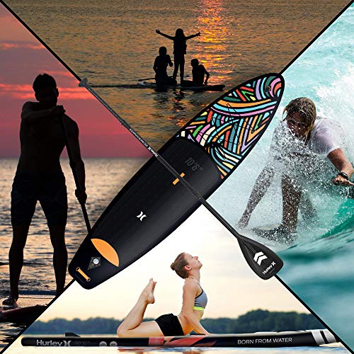 Hurley All Ages Inflatable Paddle Board, Color Wave, 10'6"