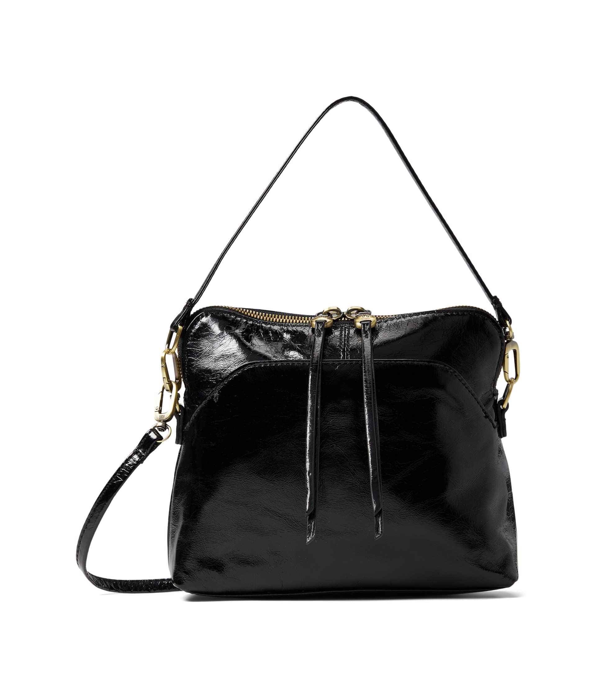 HOBO Reeva Handbag For Women - Zipper Closure With Removable Crossbody Strap, Spacious and Elegant Bag Black One Size One Size
