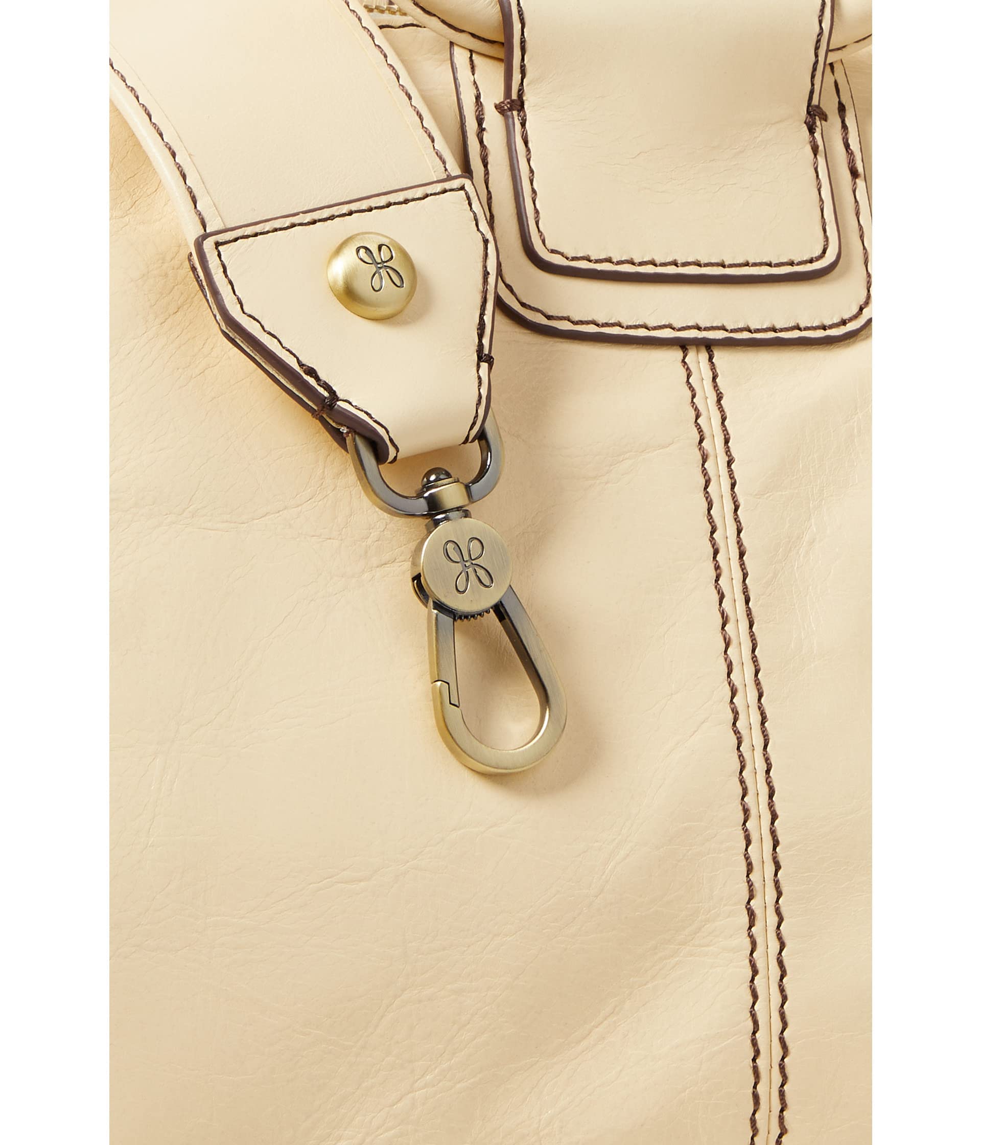 HOBO Sheila Medium Satchel Bag for Women - Cotton Linings with Top Carry Handles, Top Zipper Closure, and Detachable Strap Medium Butter (Guitar Strap) One Size One Size