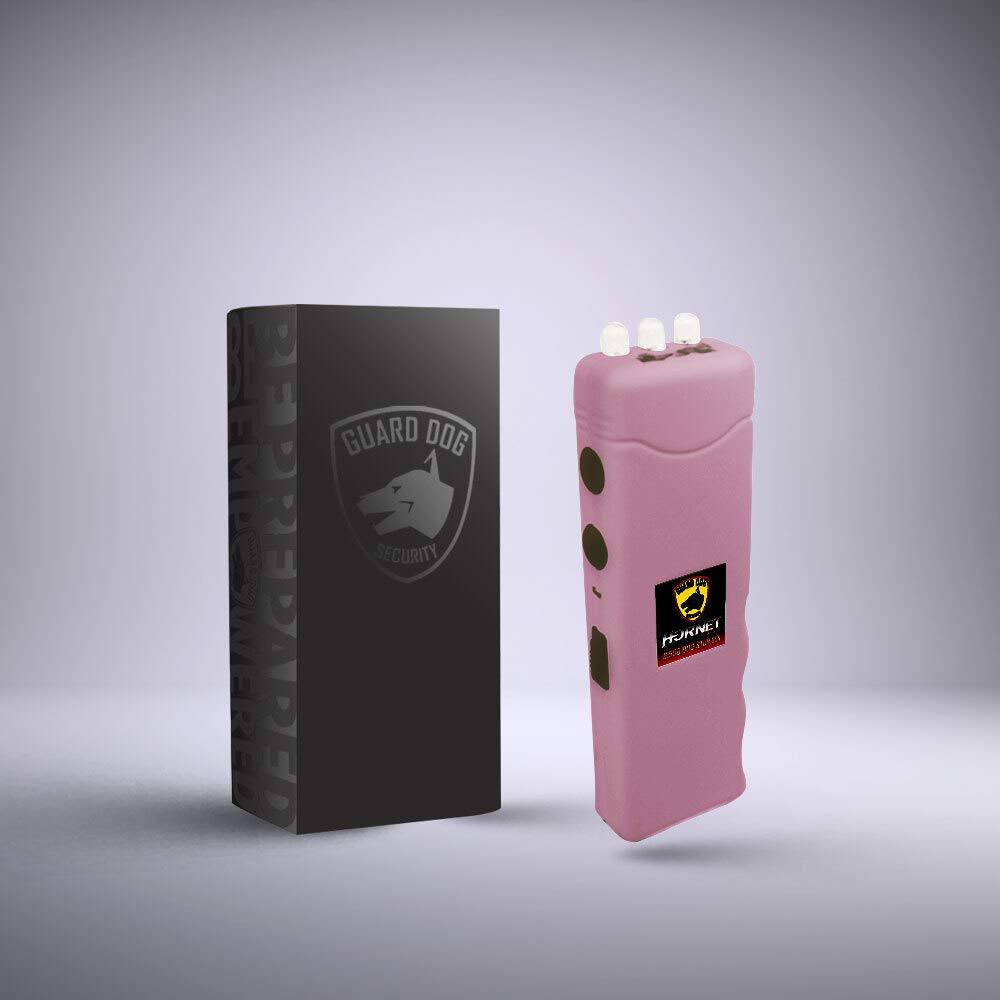 Guard Dog Hornet Micro Stun Gun Keychain - with LED Flashlight, Safety Switch, and Powerful Shock, Heavy Duty Keychain Stun Gun with Bright Flashlight, Built-in Charger, Women Self Defense - Purple