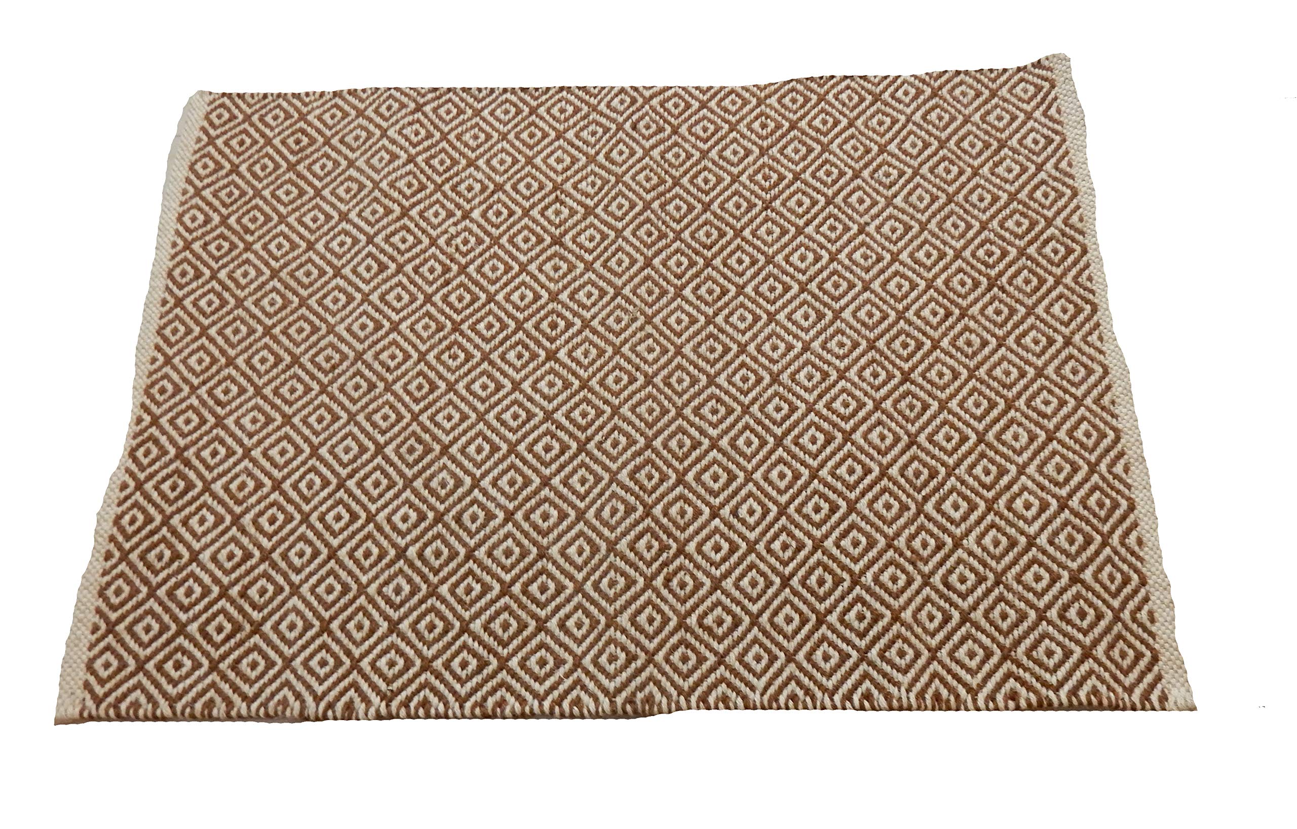 Handicraft Bazarr Jute Hamper Reversible Rug Dhurrie Throw Rug Floor Runner 2x3 Feet Living Room Rug Traditional Mat