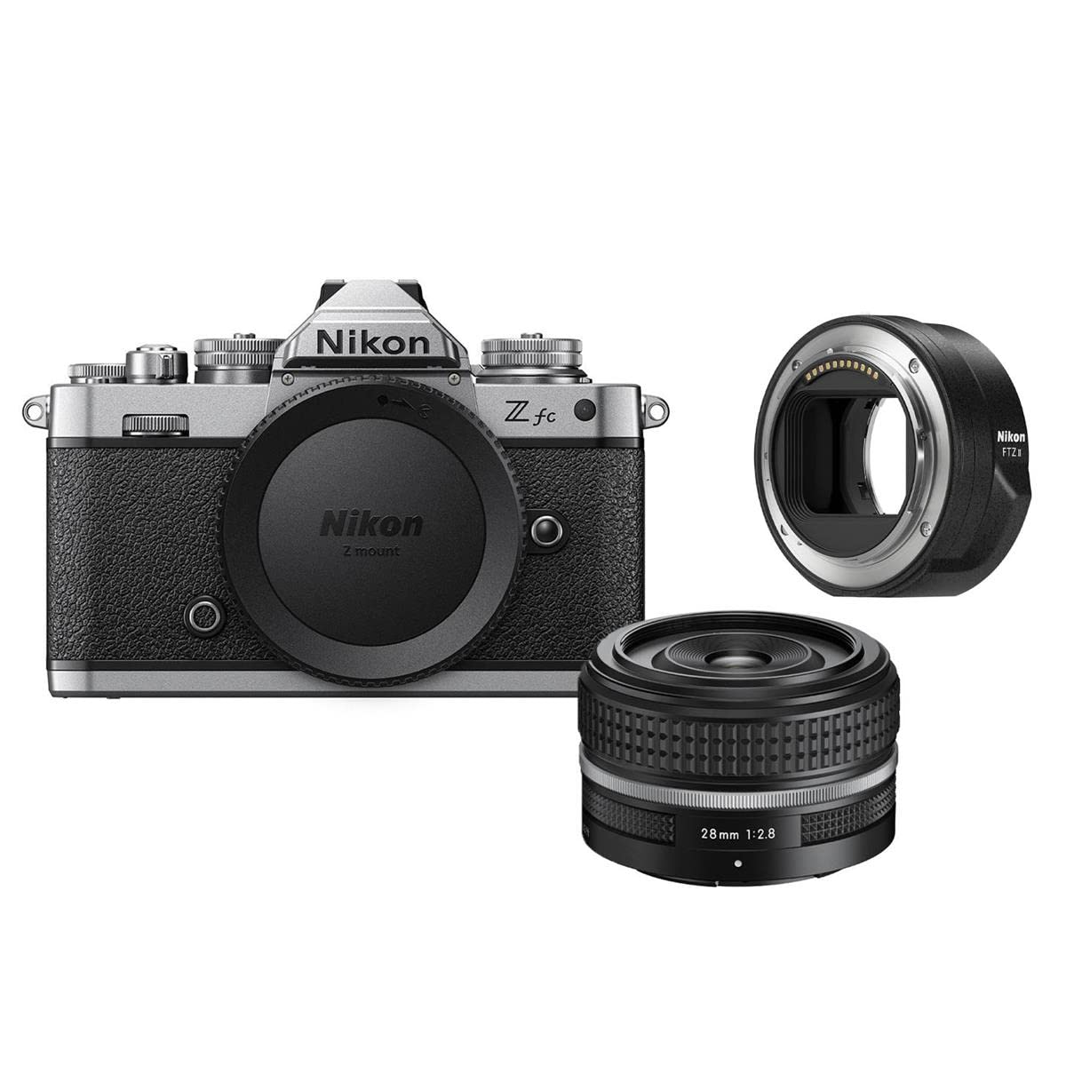 Nikon Z fc DX-Format Mirrorless Camera with NIKKOR Z 28mm f/2.8 (SE) Lens Bundle with FTZ II Mount Adapter