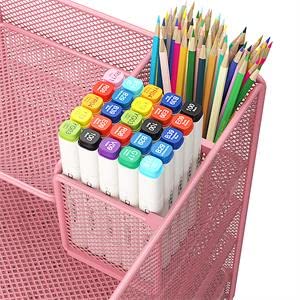 JAFUSI Mesh Desk Organizer with File Holder Magazine Holder,5-Tier Paper Letter Tray Organizer with Pen Holder,Desktop File Organizer with Drawer,10 Sections Suit for Home School Office Supplies
