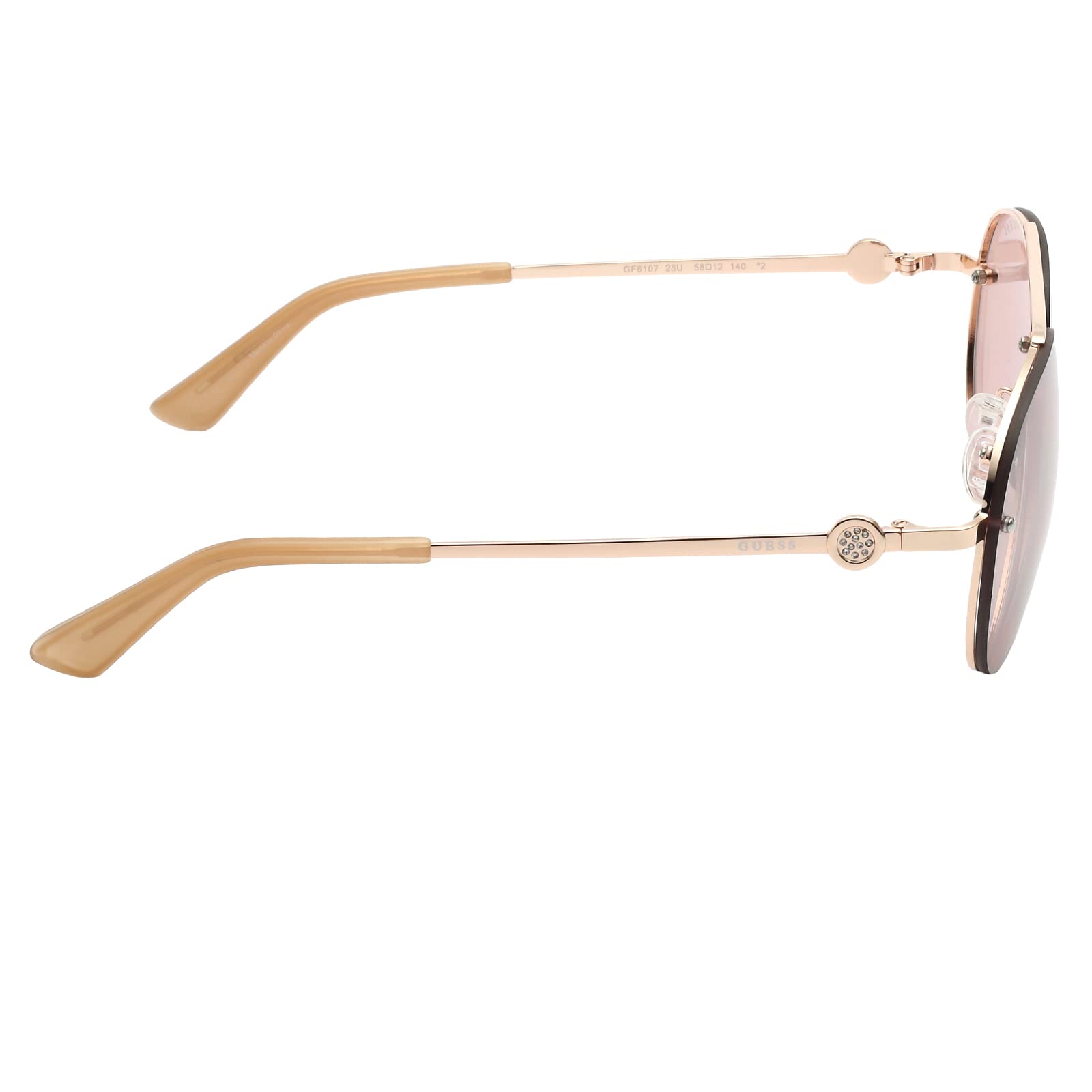 GUESS GF6107 Shiny Rose Gold/Bordeaux Mirror One Size