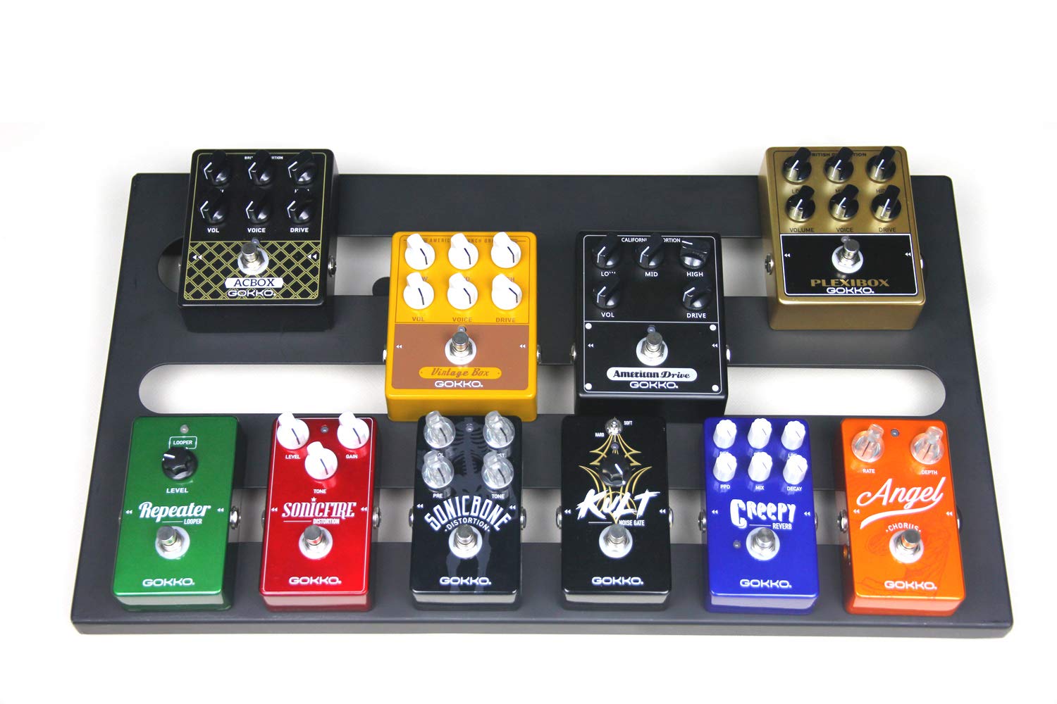 GOKKO Guitar Pedal Board 22 x 12.6 inches Guitar Pedalboard with Carrying Bag